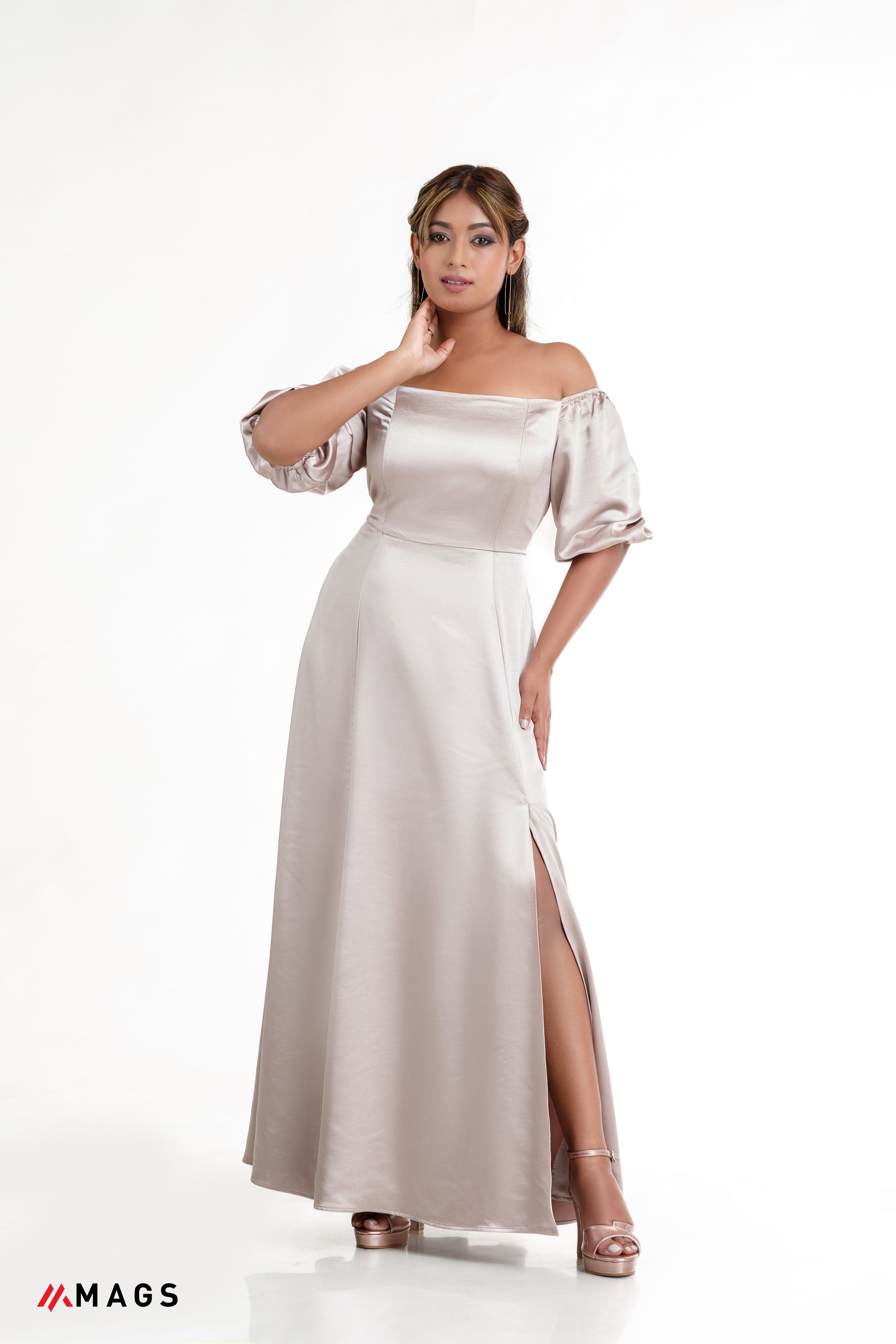 Moonbeam Satin Stunner Dress